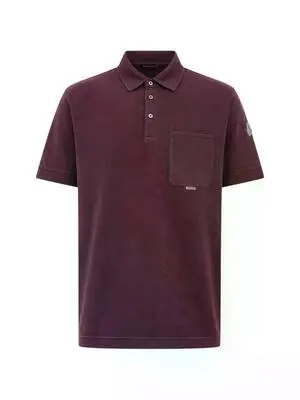 Moncler Logo-patch Chest-pocket Polo Shirt - Brown