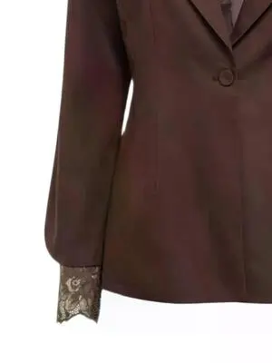 BLUGIRL Lace-trim Blazer - Brown