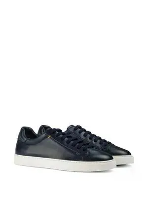 DOUCAL'S Leather Lace-up Sneakers - Blue