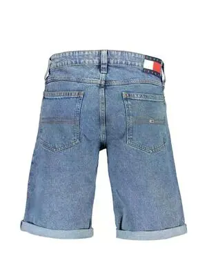 Tommy Hilfiger Logo Detail Denim Shorts - Blue