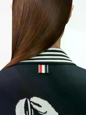 Thom Browne Rwb Stripe Lobster-jacquard Polo Shirt