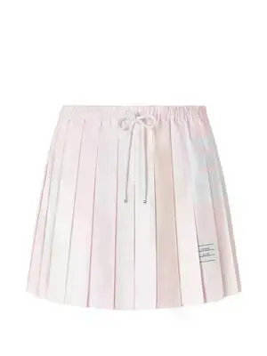 Thom Browne 4-bar Drawstring Pleated Mini Skirt - Pink