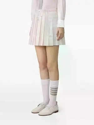Thom Browne 4-bar Drawstring Pleated Mini Skirt