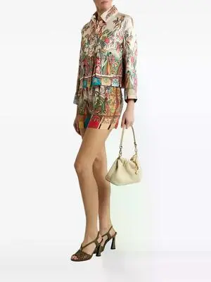 Etro Paisley-print Cropped Jacket - Neutrals