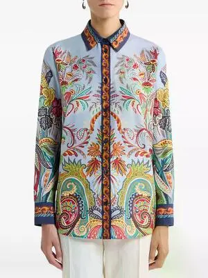 Etro Paisley Print Cotton Shirt