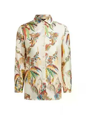 Etro Paisley Silk Shirt - Neutrals