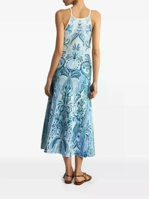 Etro Jacquard Paisley Knit Halter Neck Dress