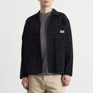 SERVICE WORKS Polka Dot Chore Shirt Jacket - Navy