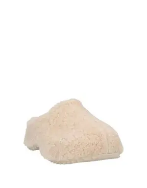 Inuikii Shearling Mules With Square Heel - Beige