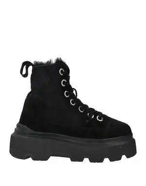 Inuikii Padded Leather Lace-up Ankle Boots With Shearling Lining