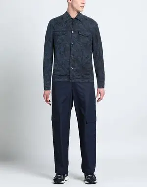 Montedoro Floral Print Linen Cotton Elastane Jacket - Navy