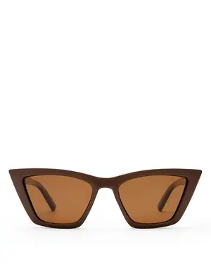 Le Specs Velodrome Cat Eye Sunglasses, 54mm - Cocoa