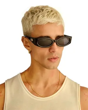 Le Specs Glaciem Wrap Sunglasses, 55mm - Black