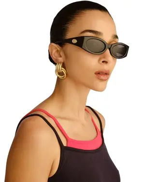 Le Specs Glaciem Wrap Sunglasses, 55mm - Black