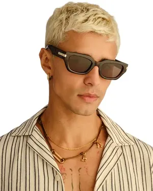 Le Specs Cubito D Frame Sunglasses - Tort