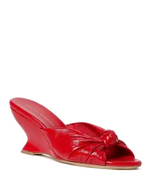 LOEFFLER RANDALL Wedge Slide Sandals - Red