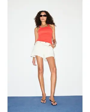 RE/DONE Knotted Ribbed Tank Top
