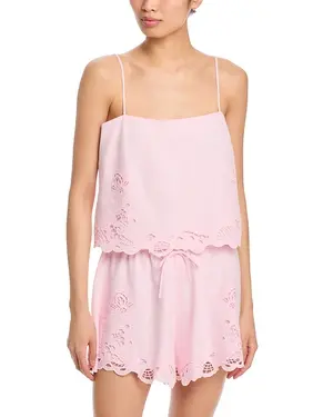 WAYF Lola Embroidered Cami - Light Pink