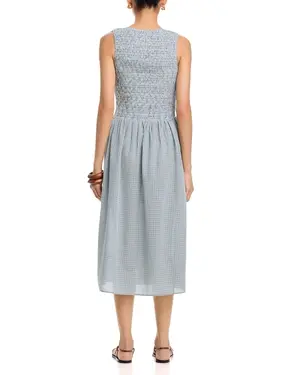 WAYF Carmella Smocked Midi Dress