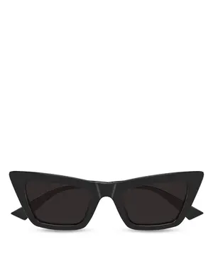 Bottega Veneta Cat Eye Sunglasses, 53mm - Black