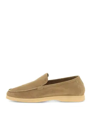 Boggi Milano Suede Leather Loafers - Beige