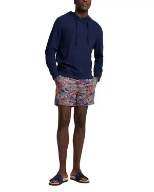Onia Charles 5" Printed Swim Trunks - Orange Multi
