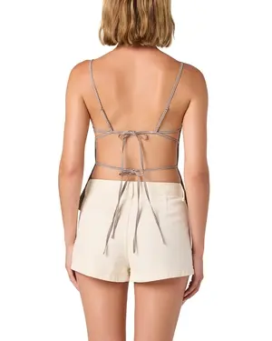 Astr The Label Nora Sleeveless Tie Back Top