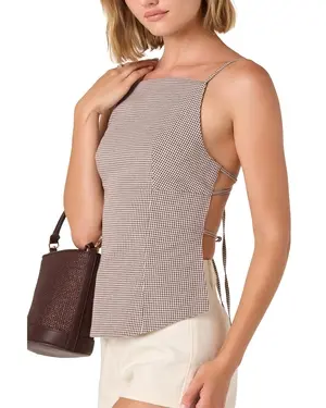 Astr The Label Nora Sleeveless Tie Back Top