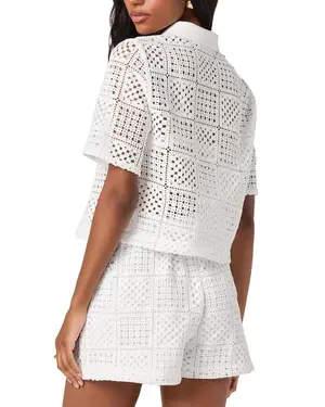 Astr The Label Loren Crocheted Shirt