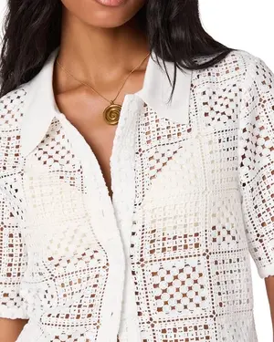 Astr The Label Loren Crocheted Shirt