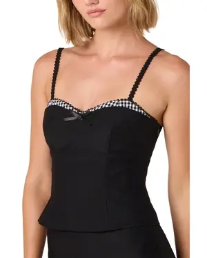 Astr The Label Amalie Sleeveless Cropped Bustier Top