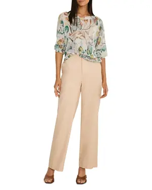 NIC+ZOE Luxe Sweater Floral Print Fine Knit
