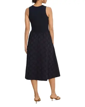 NIC+ZOE Diamond Eyelet Sophia Dress - Dark Indigo