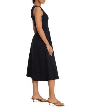 NIC+ZOE Diamond Eyelet Sophia Dress - Dark Indigo