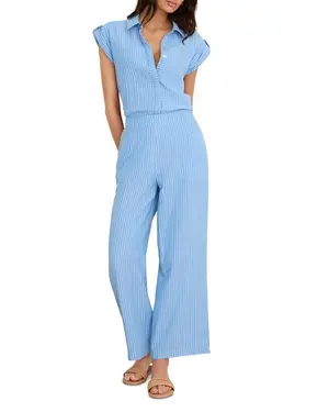 NIC+ZOE Fairfield Wide Leg Gauze Ankle Pants