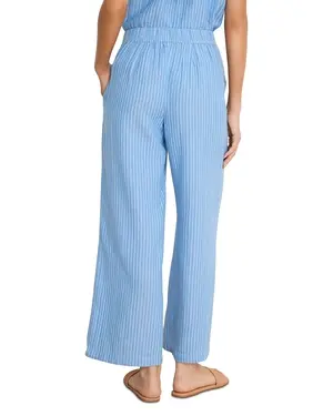 NIC+ZOE Fairfield Wide Leg Gauze Ankle Pants