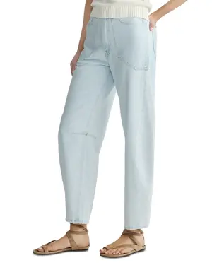 DL1961 Miro Barrel High Rise Jeans - Saltstone