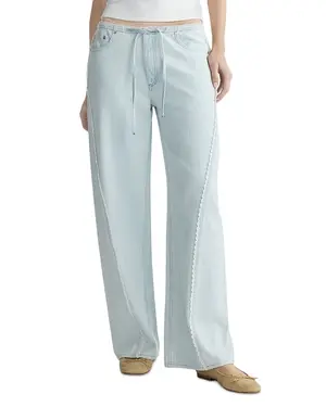 DL1961 Sienna Aura Low Slung Wide Leg Relaxed Jeans - Saltstone