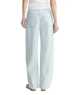 DL1961 Sienna Aura Low Slung Wide Leg Relaxed Jeans - Saltstone