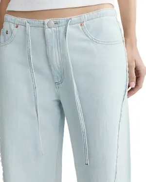 DL1961 Sienna Aura Low Slung Wide Leg Relaxed Jeans - Saltstone