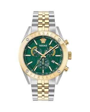 Versace Athletic Chronograph Stainless Steel And Gold Tone Watch - Two Tone