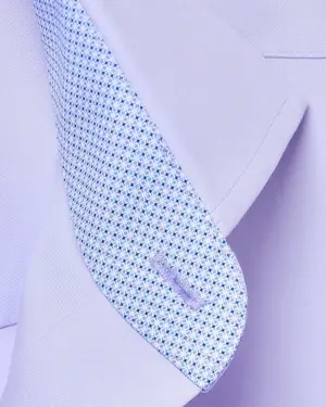 David Donahue Trim Fit Twill Solid Dress Shirt - Lilac