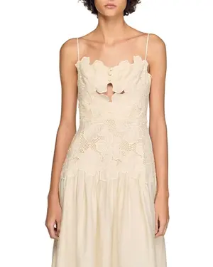 Sandro Guipure Maxi Dress