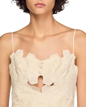 Sandro Guipure Maxi Dress