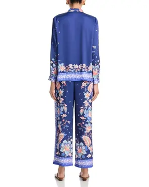 Aqua Printed Button-up Shirt