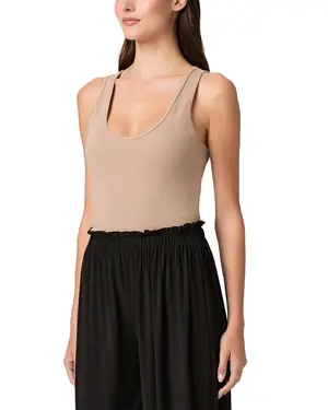 Paige Bali Ribbed Tank Top - Macadamia