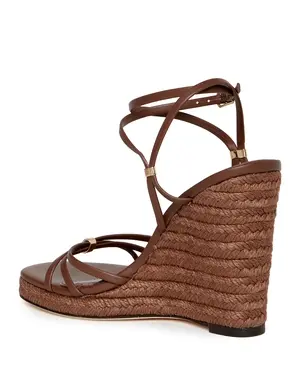Paige Kylen Wedge Sandals - Mahogany