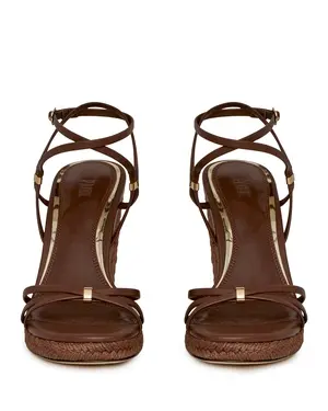 Paige Kylen Wedge Sandals - Mahogany