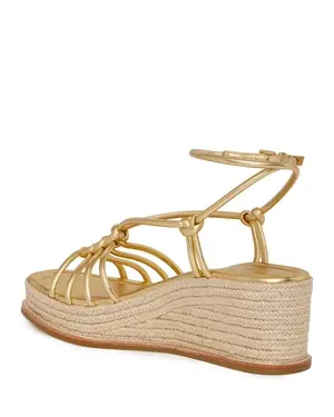 Paige Julian Espadrille Wedge Sandals - Gold