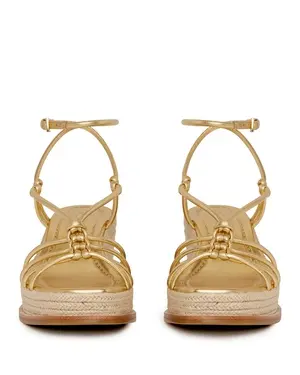 Paige Julian Espadrille Wedge Sandals - Gold